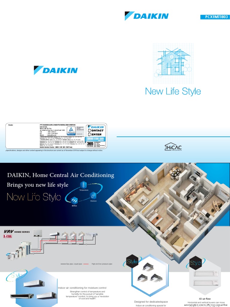 Daikin Home Intelligent Central Air Conditioner PDF | PDF | Air ...
