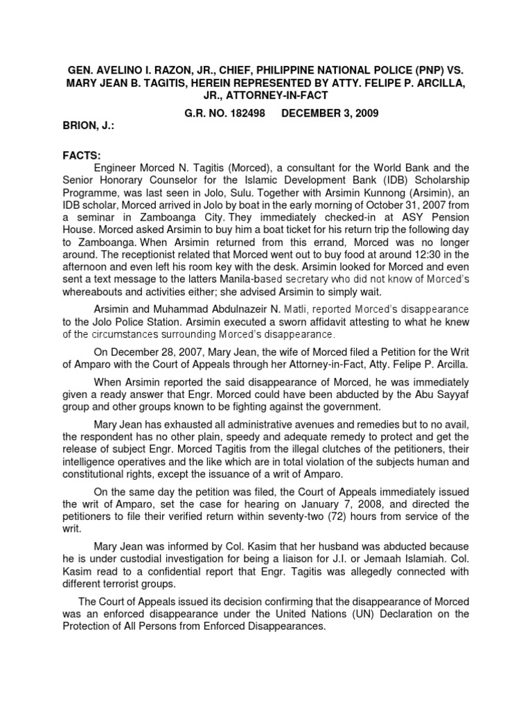 Razon Vs Tagitis | PDF | Ethical Principles | Public Sphere