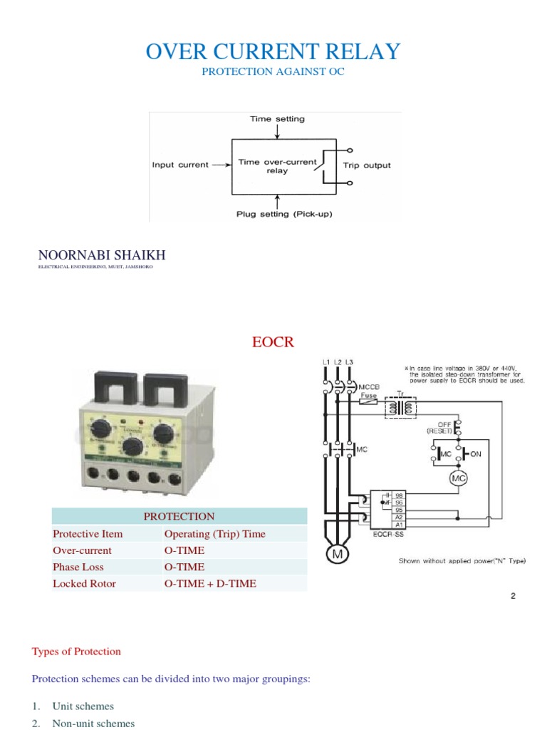 Lec # 23 Over Current Protection | PDF | Relay | Electric Current