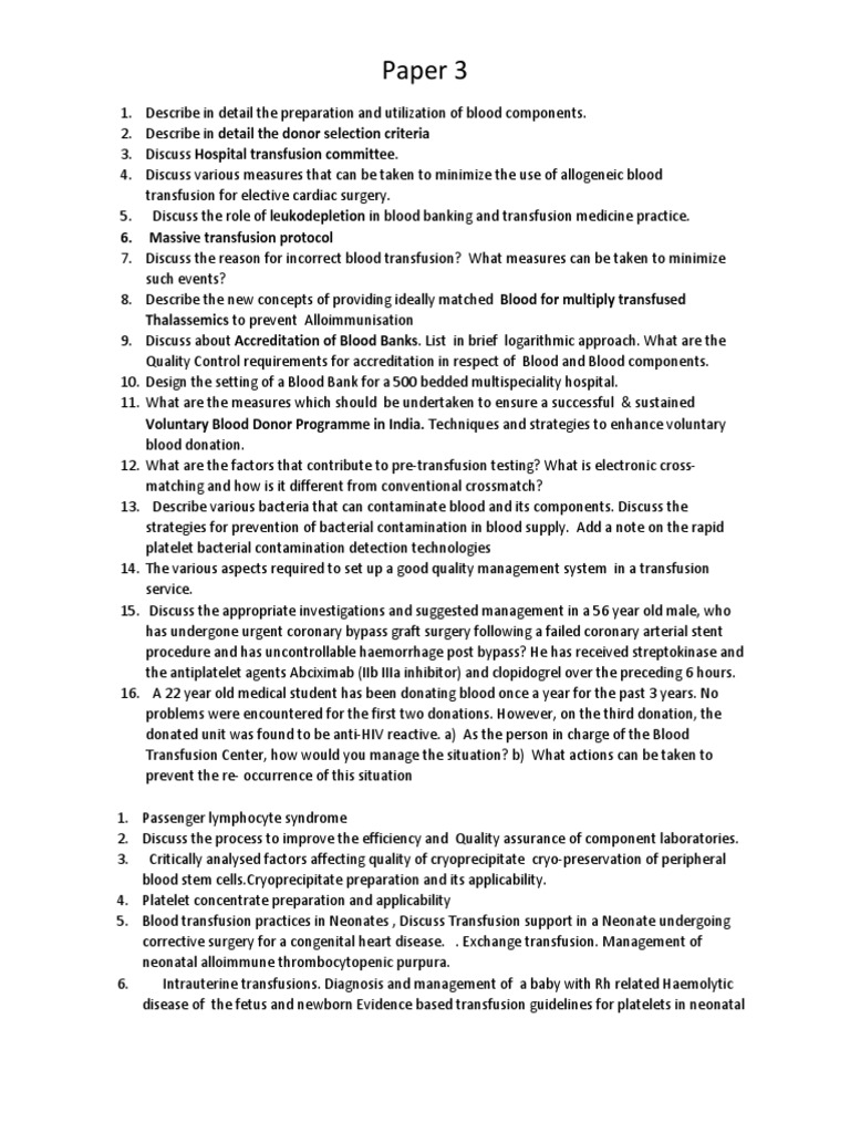 Paper 3: 6. Massive Transfusion Protocol | PDF | Blood Transfusion ...