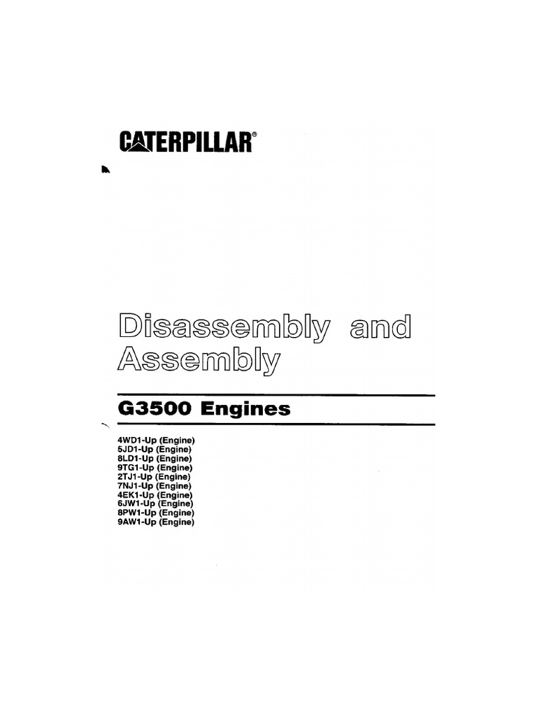 Disassembly and Assembly - G3500 Engines | PDF
