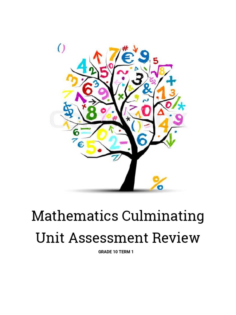 G10 T1 Mathematics Culminating Unit Assessment Review | PDF | Summation ...