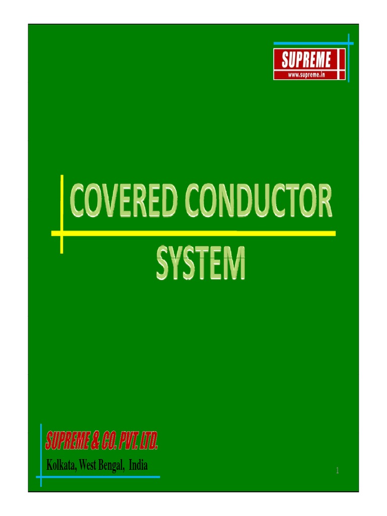Covered Conductor 3 PPT 1 | PDF | Electric Arc | Insulator (Electricity)