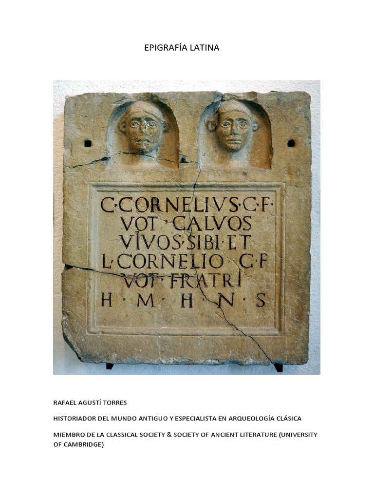 Epigrafia Latina PDF | PDF | latín | imperio Romano