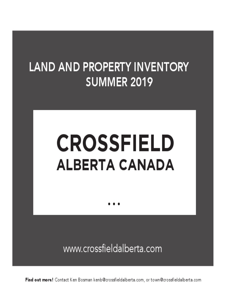 Crossfield Land Inventory Aug 2019 | PDF | Alberta | Warehouse