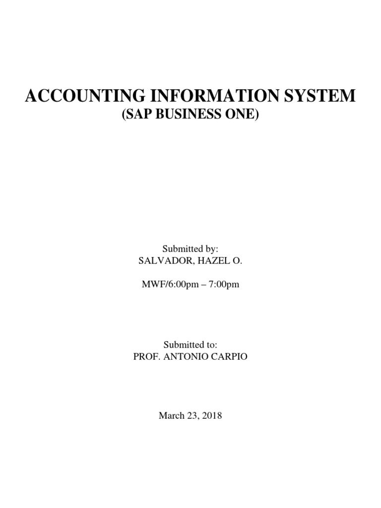AIS Sap Business One | PDF | Receipt | Payments