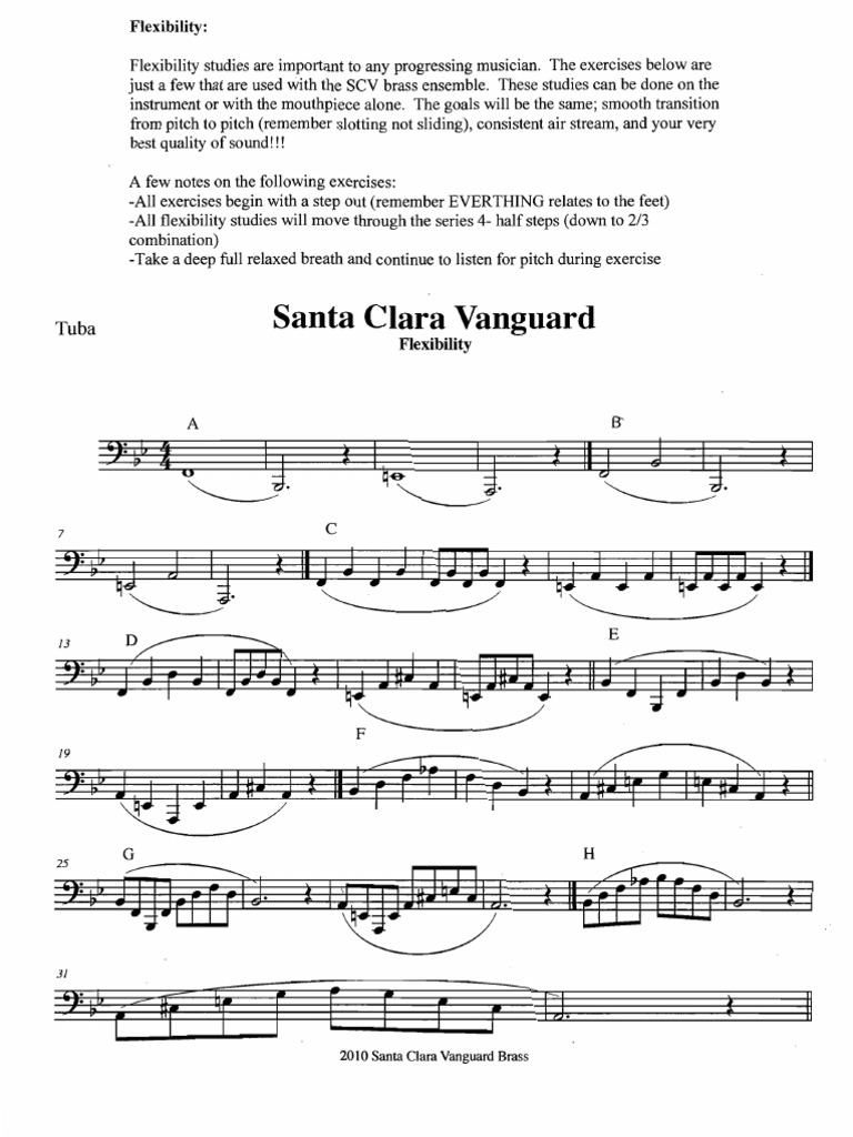 SCV2010 Brass Technique Exercises Tuba | PDF
