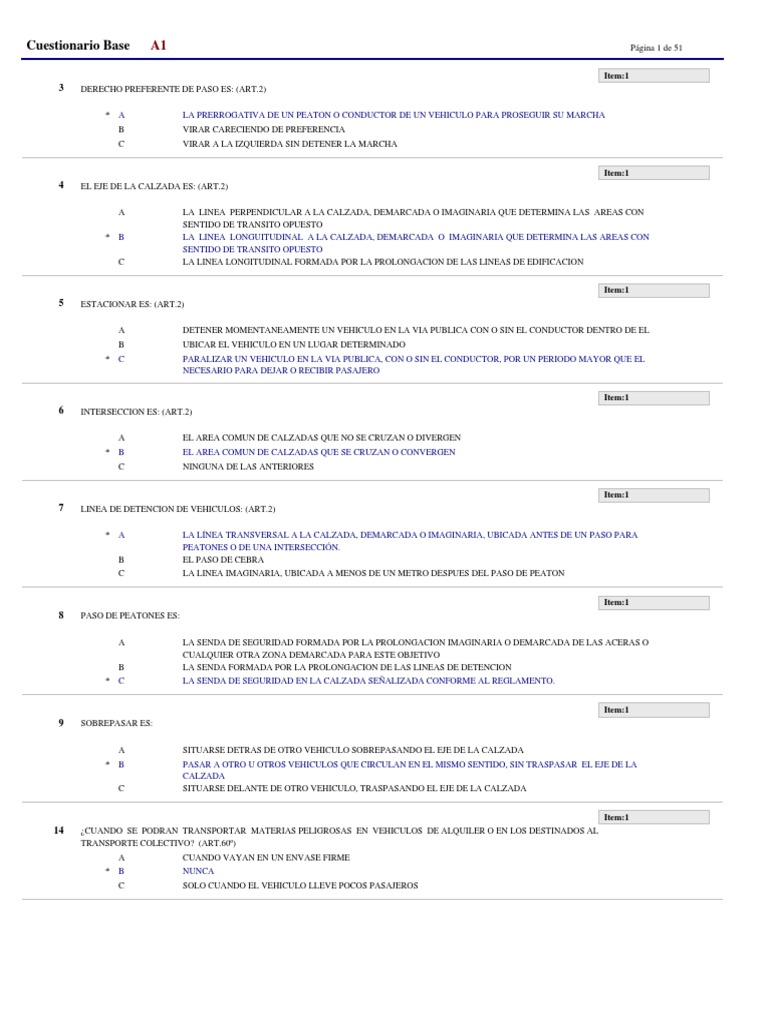 Examen de Conducir Clase B PDF | PDF | Semáforo | Neumático