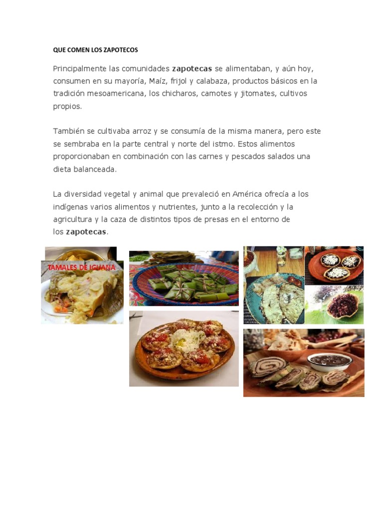 Que Comen Los Zapotecos | Mesoamérica | Cultura de las Americas