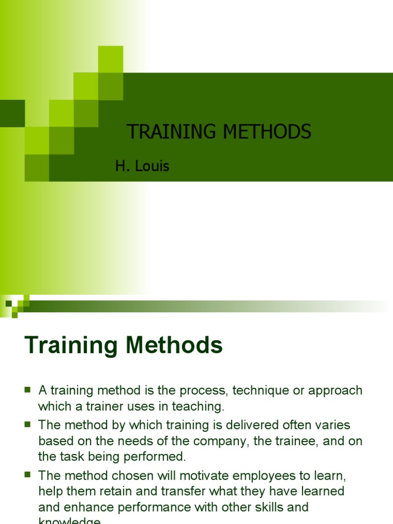 Training Method | PDF | Educational Technology | Cognition