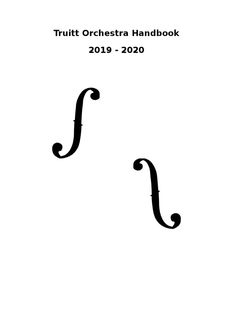 2019-2020 Orchestra Handbook | PDF | Orchestras | Double Bass