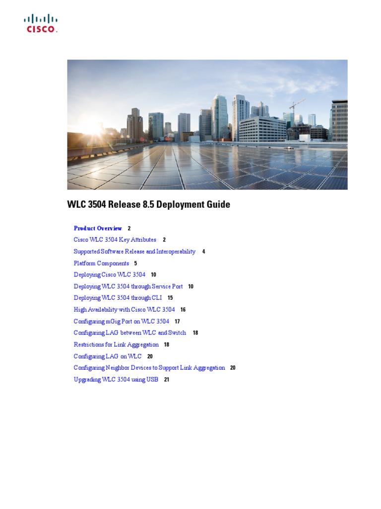 WLC3504 Deployment Guide | PDF | Wireless Lan | Internet Architecture
