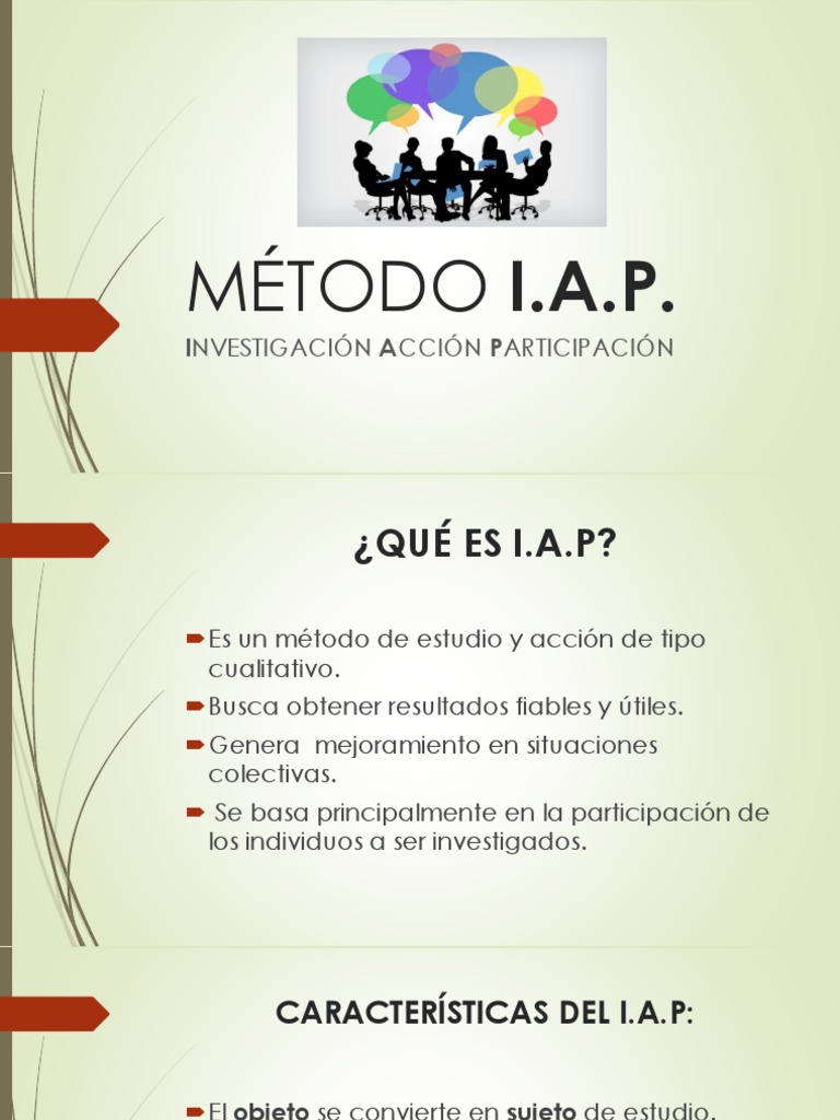 Método Iap | PDF | Investigación de acción participativa | Conceptos ...