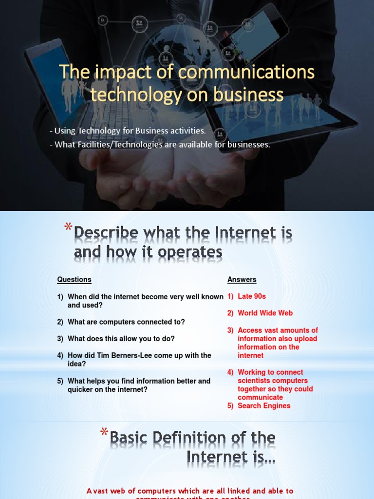 The Impact of Communications Technology On Business | PDF | Internet ...