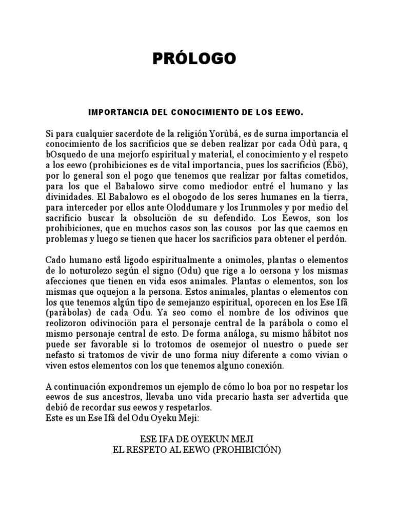 Eewo Odu Ifa 2 PDF | PDF