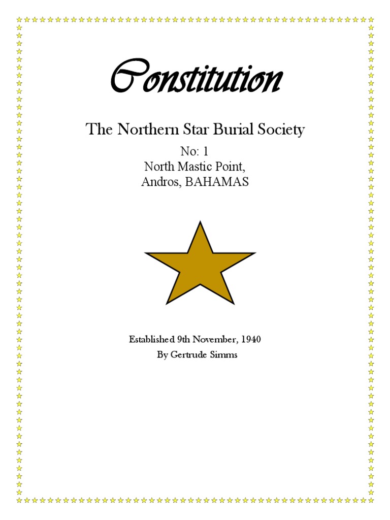 Northern Star Burial Society Constitution | PDF | Constitutional ...