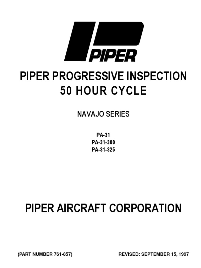 2 Piper Progressive Inspection 50 Hour Cycle | Download Free PDF ...