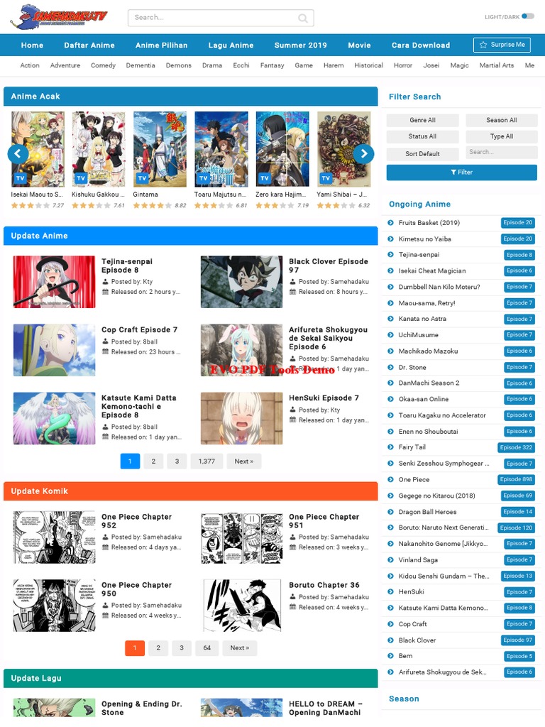 EVO PDF Tools Demo: Search.. | Download Free PDF | Manga | Anime