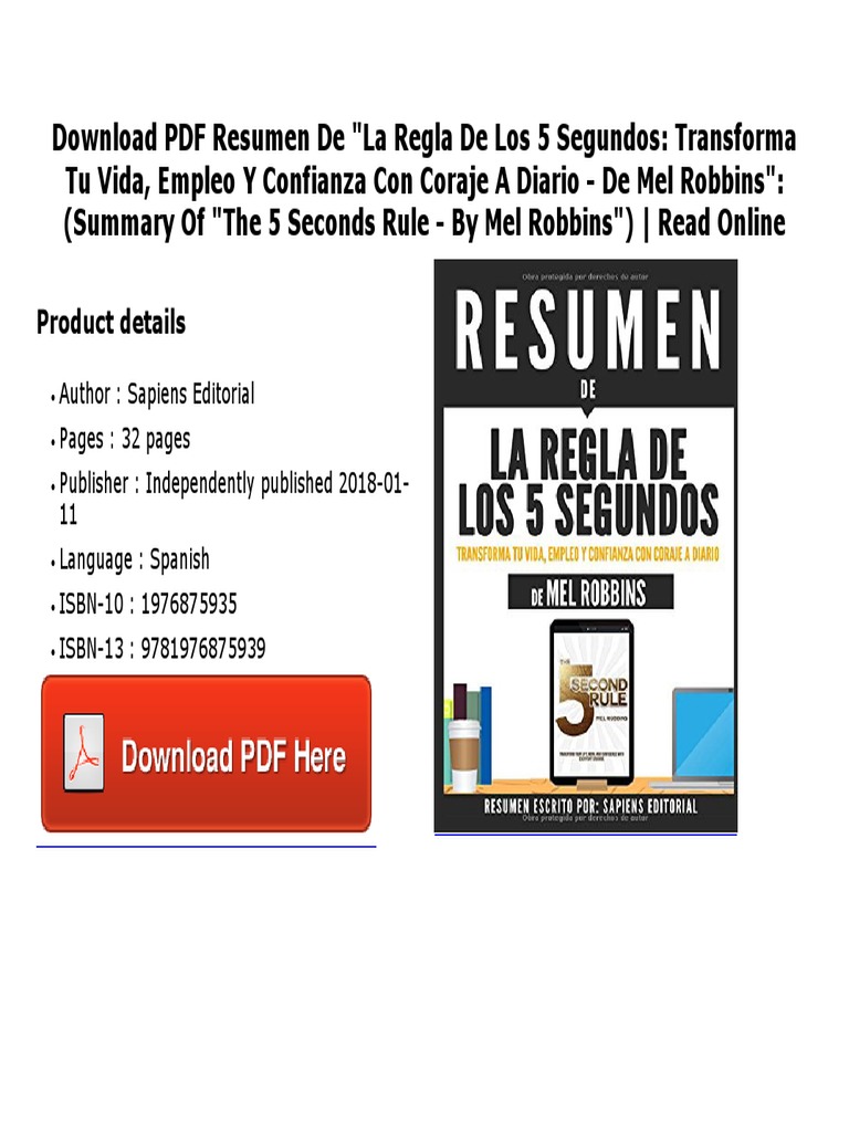 Resumen de La Regla de Los 5 Segundos | PDF | Archivo de computadora ...