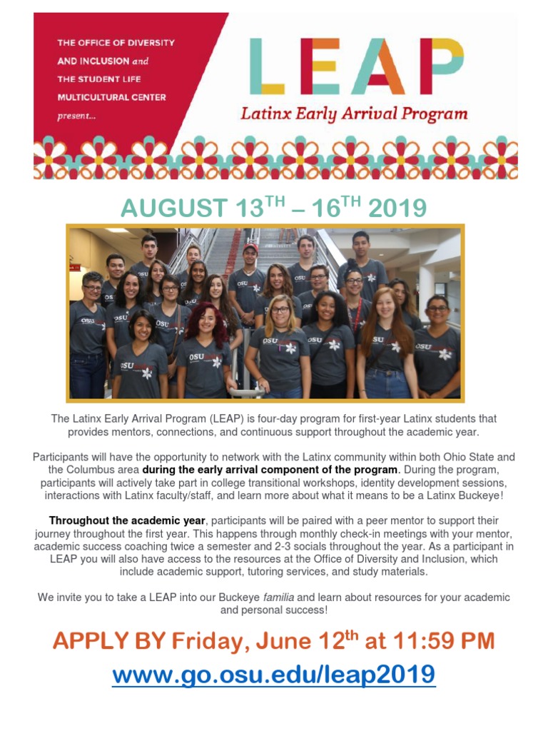 2019 Leap Flyer | Download Free PDF | Mentorship | Cognition