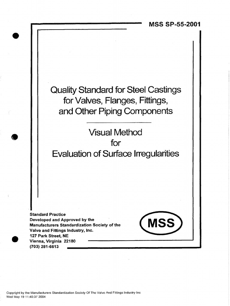 MSS SP 55 2001 | PDF