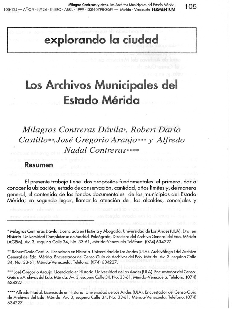 Contreras Dávila. Milagros y Otros. | PDF