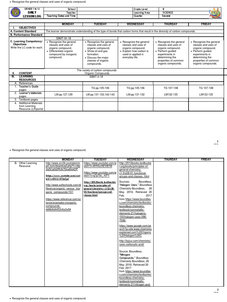 2nd QRTR DLL-Grade - 9 PDF | PDF | Organic Compounds | Carbon