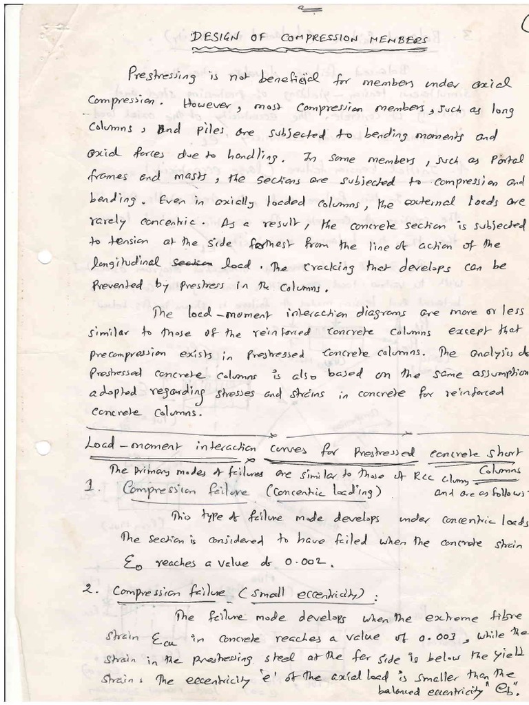 Prestressed Concrete Notes | PDF