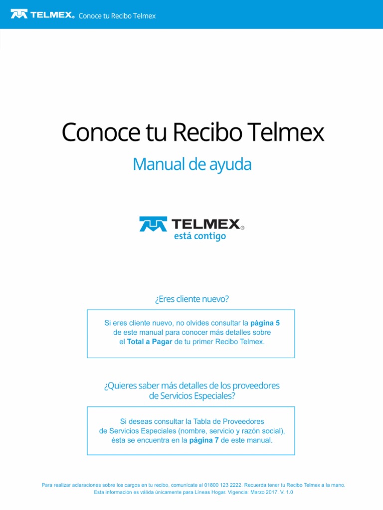 Infografia Recibo Telmex | PDF