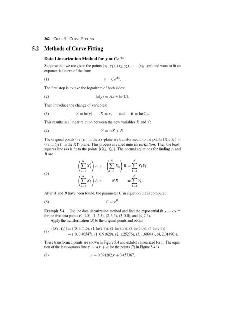 Non-Linear Curve Fit Proof | PDF | Least Squares | Equations