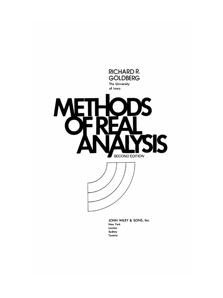 Goldberg Method of Real Analysis | PDF