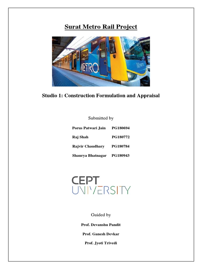 Surat Metro Rail Project Analysis | PDF | Track (Rail Transport) | Risk ...