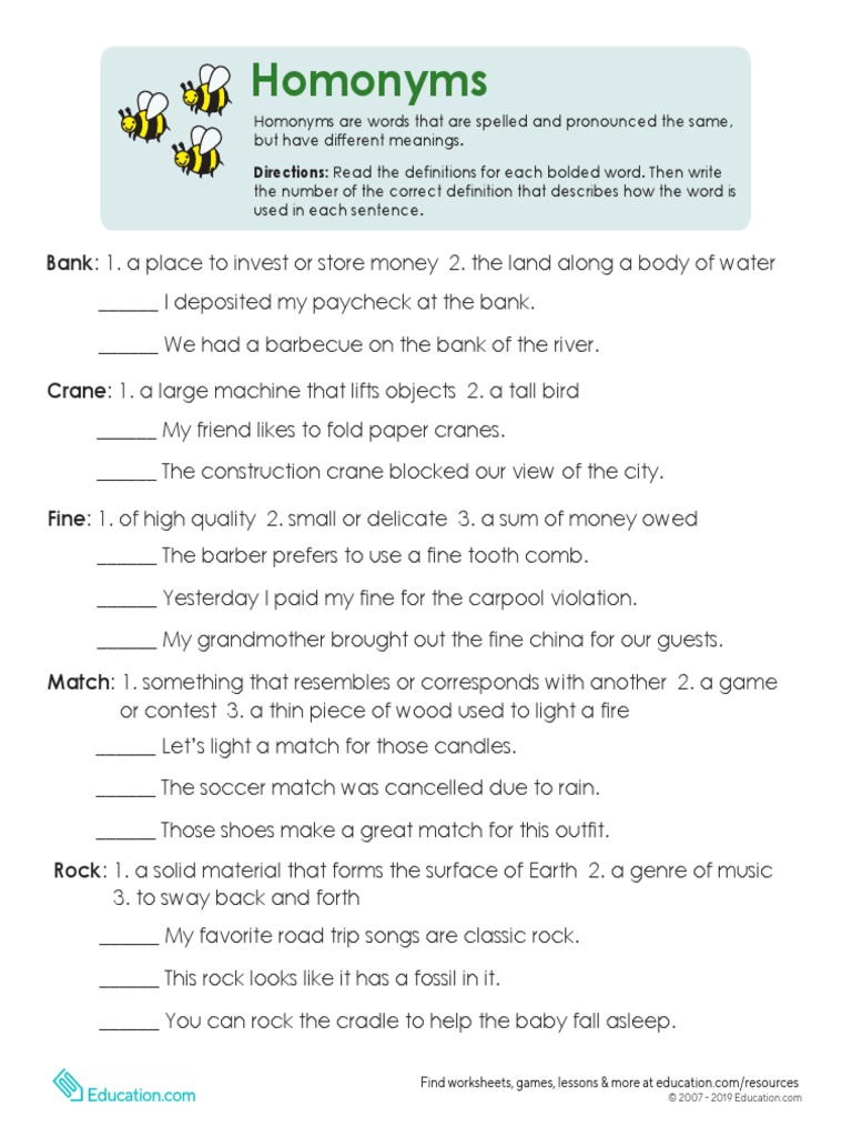 Multiple Meanings Which Definition | PDF