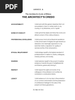 Architect's Credo: Principles of Conduct | PDF