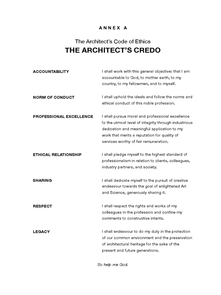 The Architect's Code of Ethics: Guiding Principles for Upholding Moral ...
