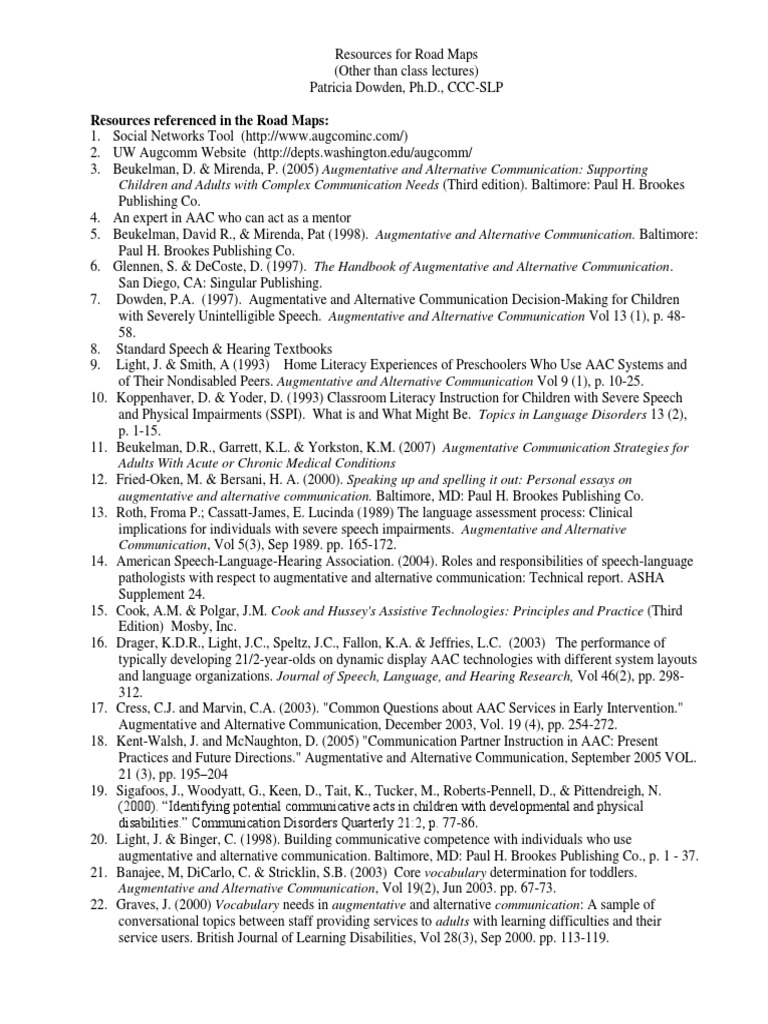 Resources For Road Maps 2018 | PDF | Human Communication | Neuropsychology