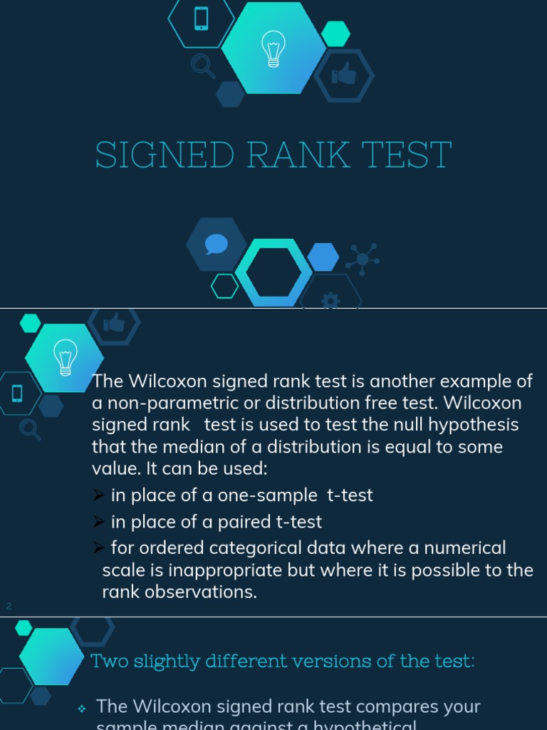 Wilcoxon Signed Rank Test 1 | PDF | Statistical Hypothesis Testing ...