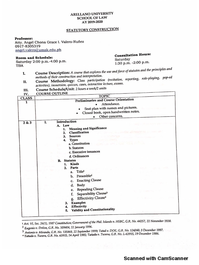 Syllabus Statcon | PDF