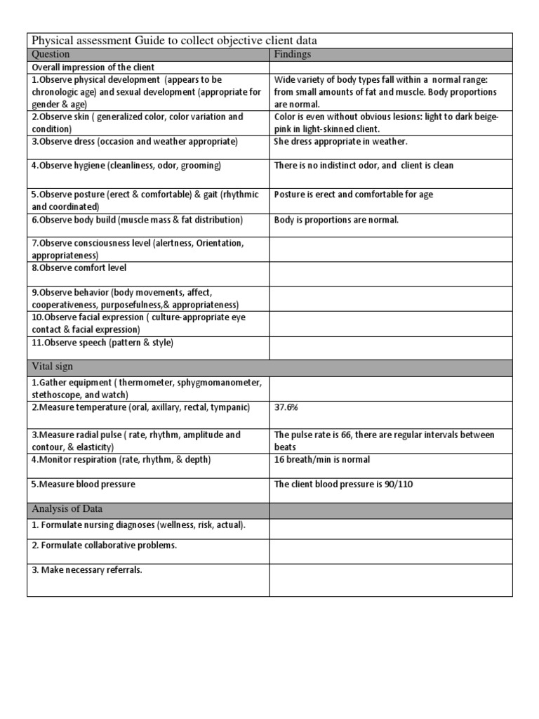 Objective Physical Assessment Guide | PDF | Neck | Abdomen