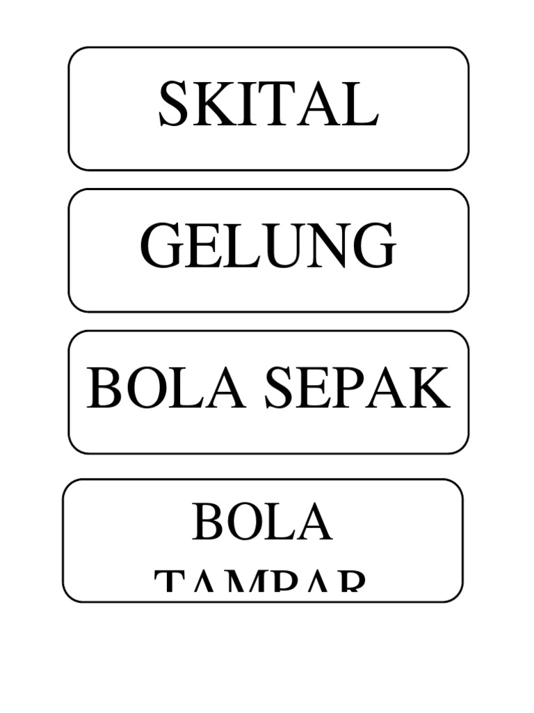 Label Alatan Bilik Sukan | PDF