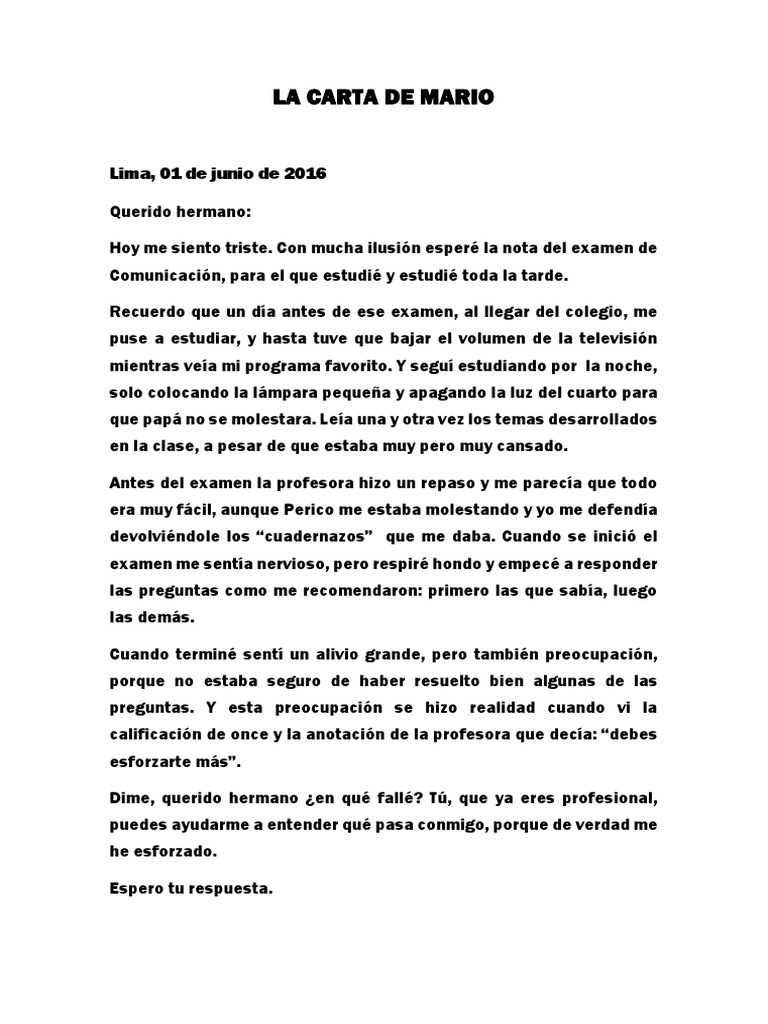 La Carta de Mario | PDF