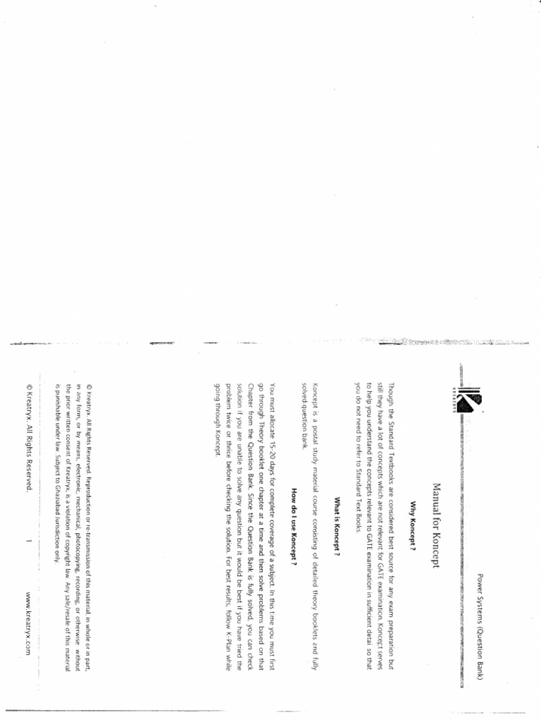 Gate Psu Preaparation (Power System Ee (Question) | PDF