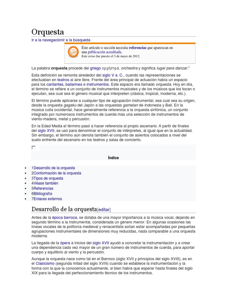 Orquesta | PDF | Orquestas | Tecnología musical