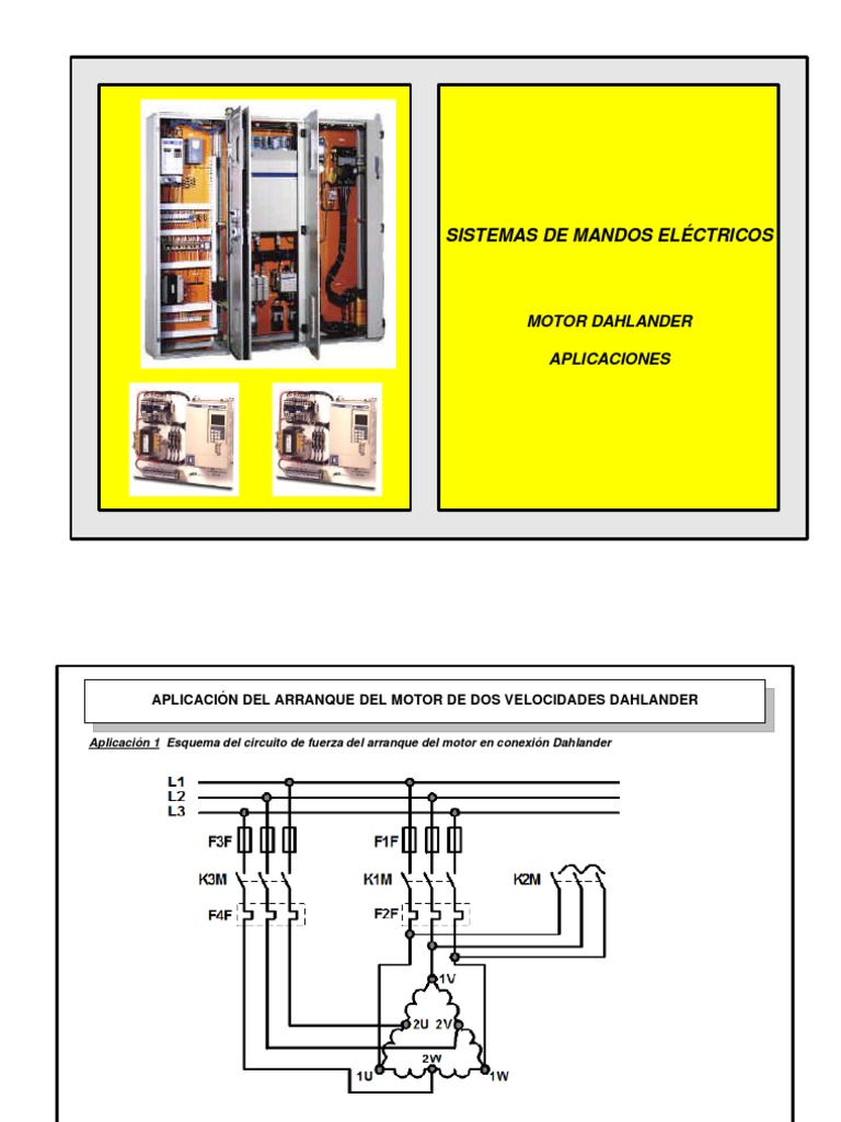 Sistemas de Mandos Eléctricos: Motor Dahlander Aplicaciones | PDF