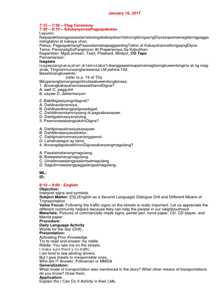 Grade 2 DLP Q4 All Subjects 1 | PDF