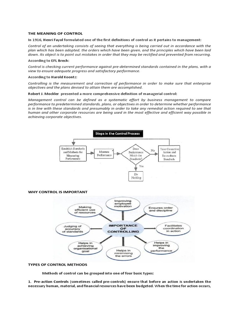 CONTROLLING in An Organization | PDF | Cognition | Cognitive Science