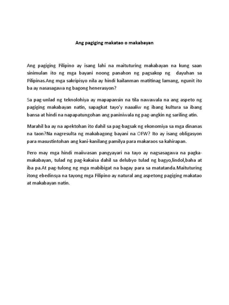 Makabayan | PDF
