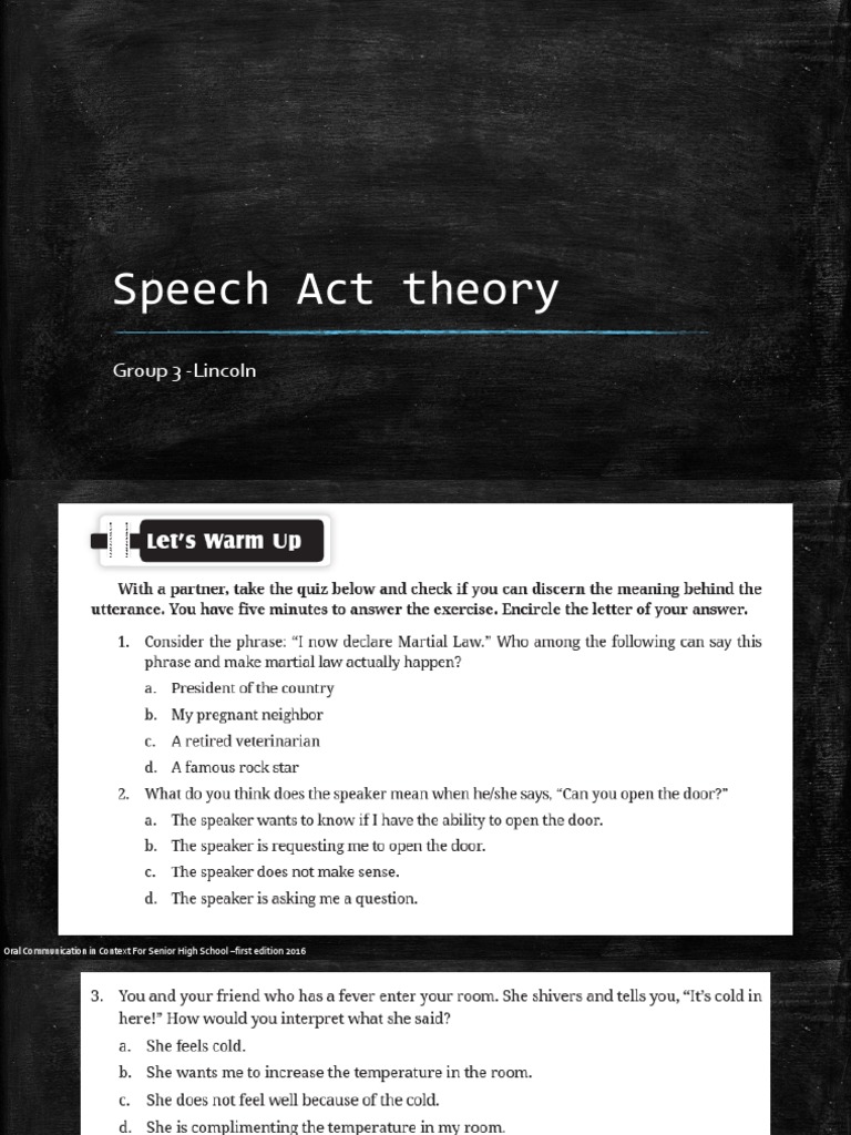 Speech Act Theory | PDF | Epistemology | Western Philosophy
