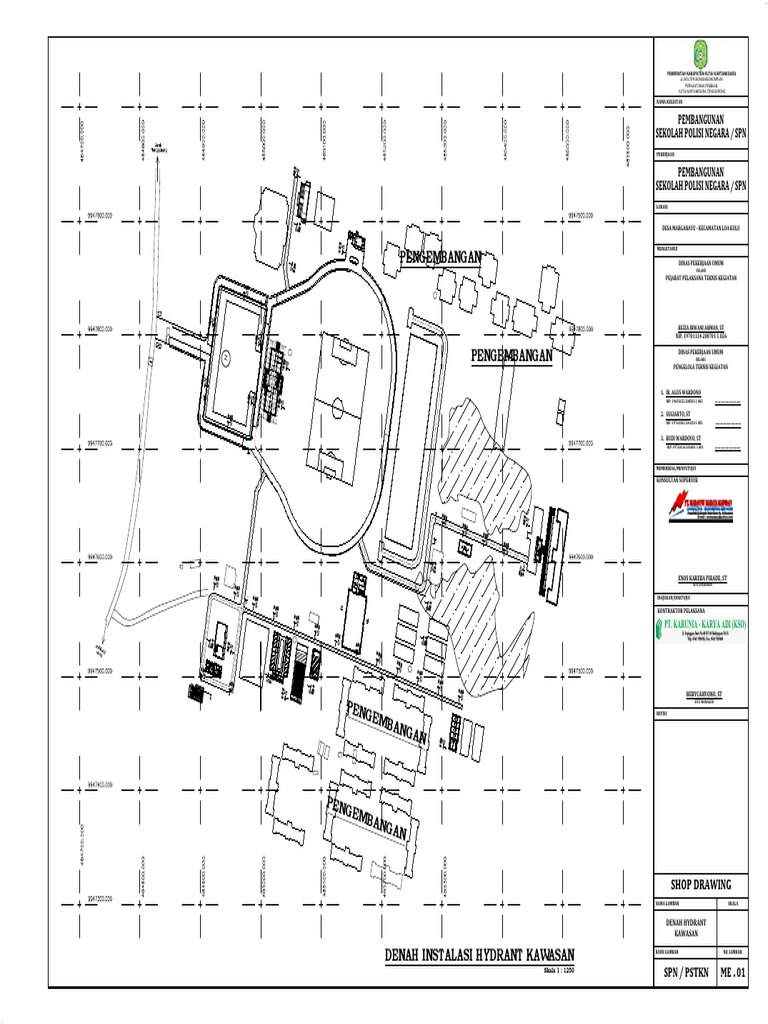 Denah Instalasi Hydrant Kawasan SPN | PDF