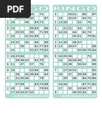 1-90 British Bingo Cards | PDF